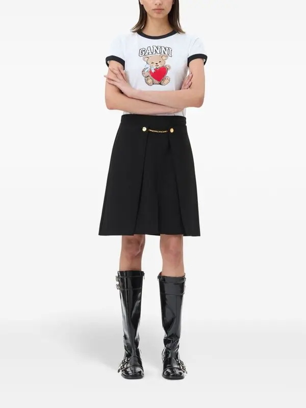 GANNI Tailored Twill Midi Skirt