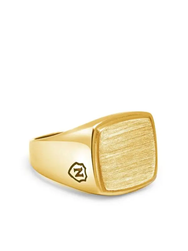 NIALAYA JEWELRY Brushed Signet Ring - Gold