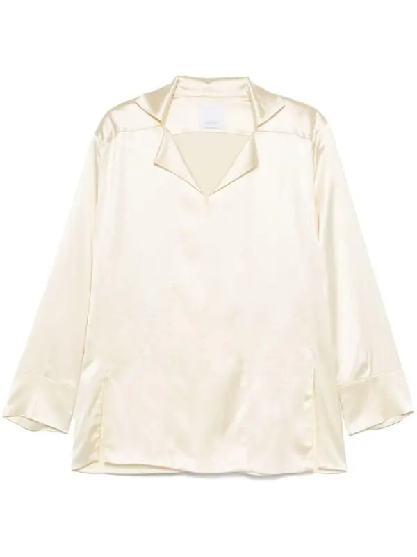 Bevza Stand-up Collar Blouse