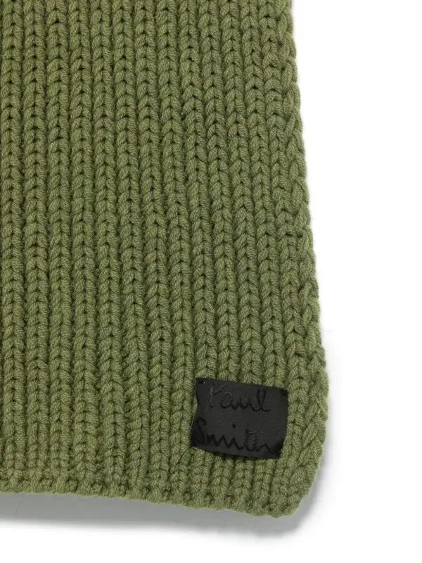 Paul Smith Colourblock Knitted Scarf - Green
