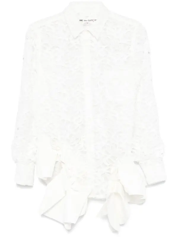 Comme Des Garçons Guipure Lace Shirt - White
