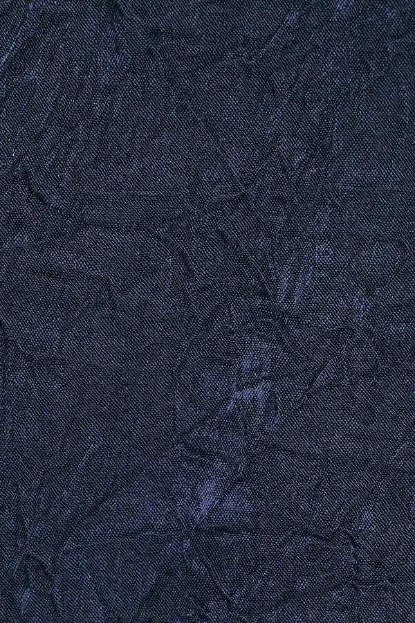 WAO Crinkled Short Sleeve Shirt - Navy