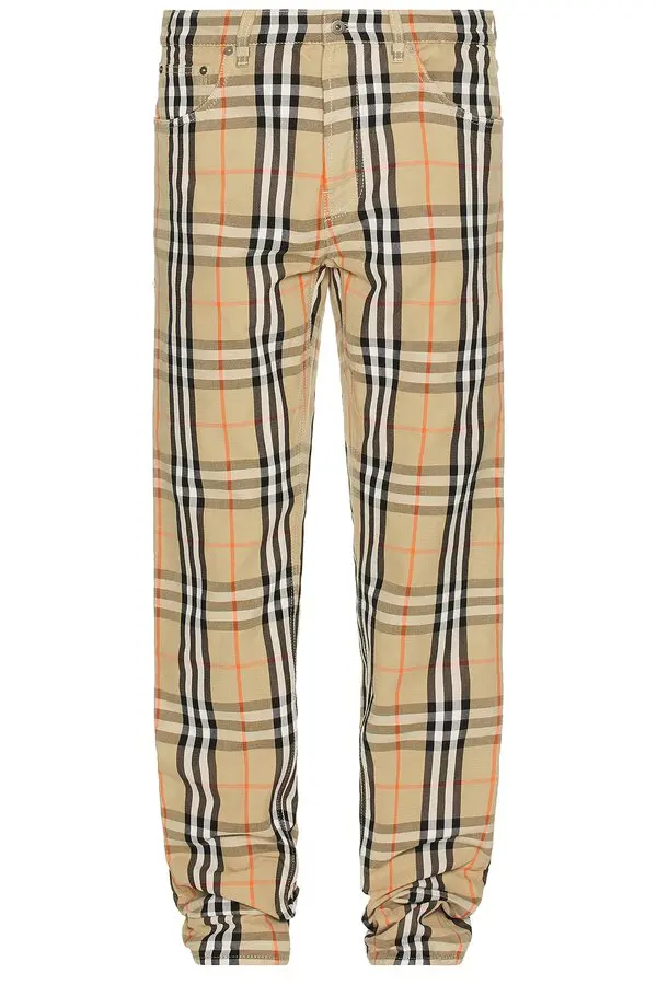 Burberry Icon Check Trousers - Sand Ip Check