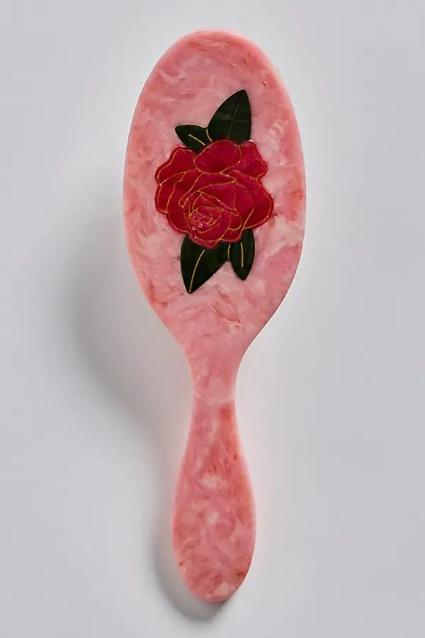 SOLAR ECLIPSE Hand-painted Acetate 2-in-1 Brush - Pink Rose