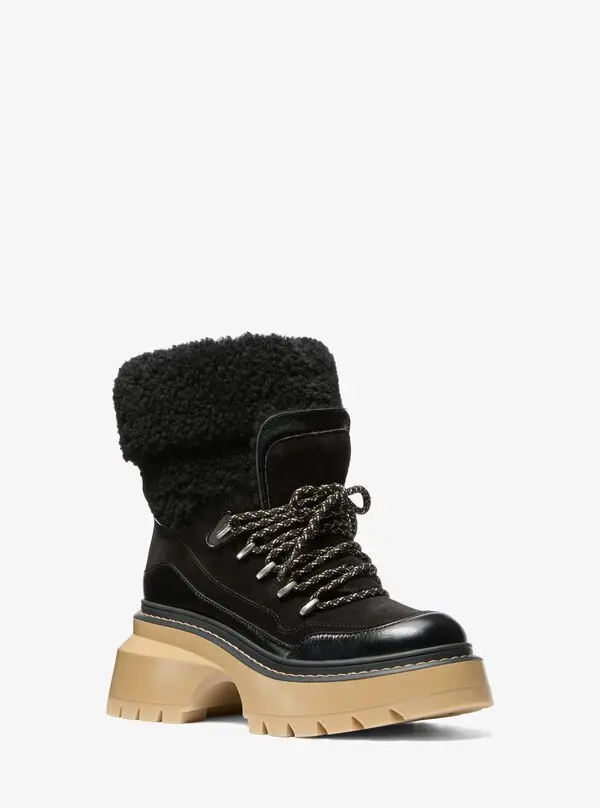 Michael Kors Shiloh Mixed-media Boots