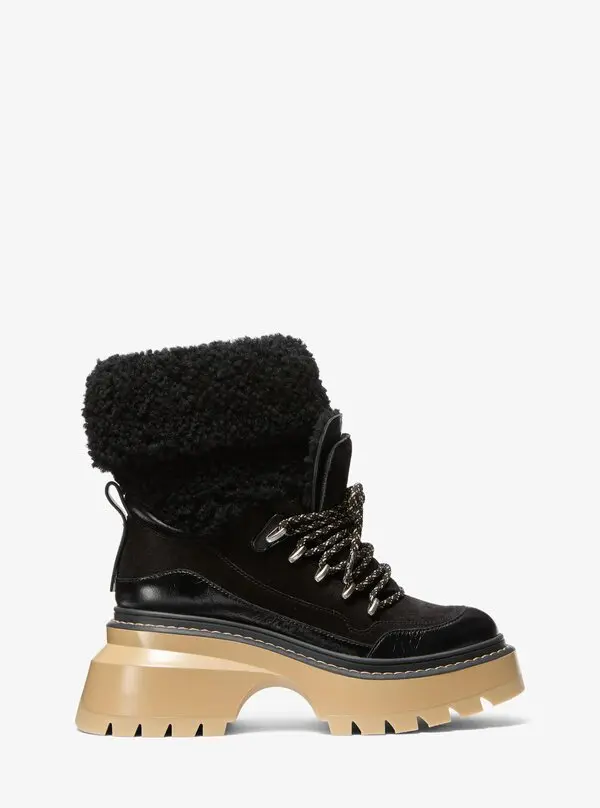 Michael Kors Shiloh Mixed-media Boots