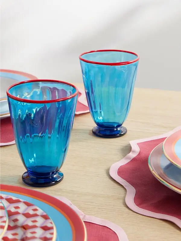 La DoubleJ 34-piece Porcelain, Glass And Linen Dinner Set