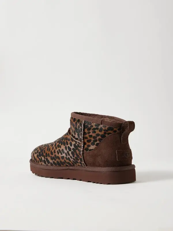 UGG Classic Ultra Mini Leopard-print Boots - Animal Print