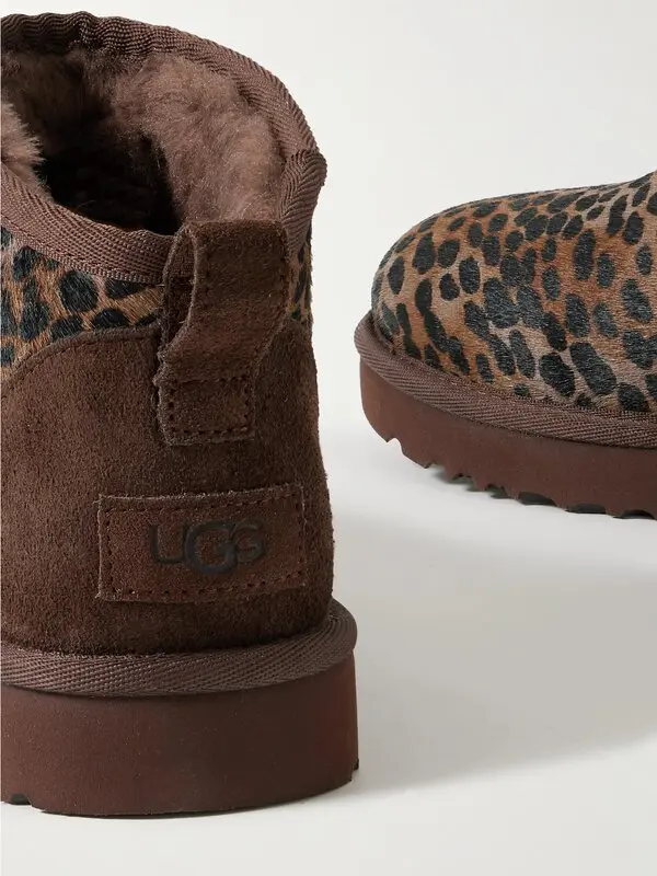 UGG Classic Ultra Mini Leopard-print Boots - Animal Print