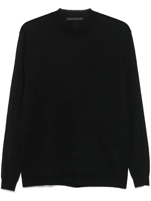 LOW BRAND Fine-knit Merino Wool Sweater - Black