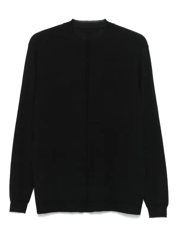 LOW BRAND Fine-knit Merino Wool Sweater - Black