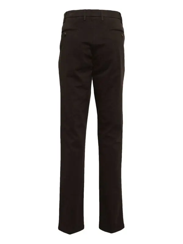 Canali Gabardine Chino Trousers - Brown