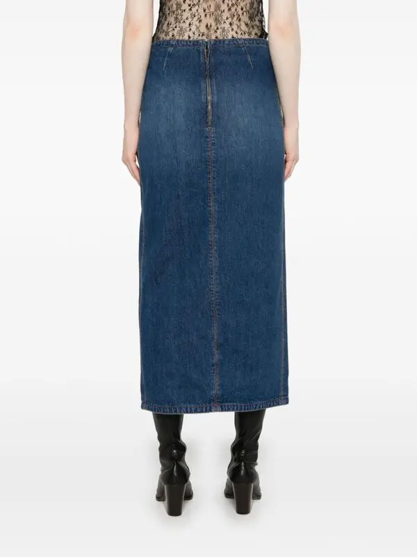 Chloé Denim Midi Skirt