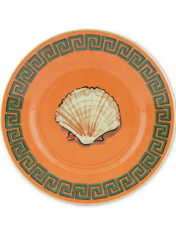 GINORI 1735 Il Viaggio Di Neptuno Bread Plate - Orange