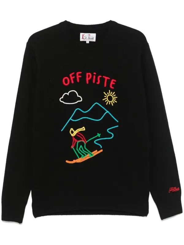 MC2 SAINT BARTH Off Piste Embroidered Crew Neck Sweater