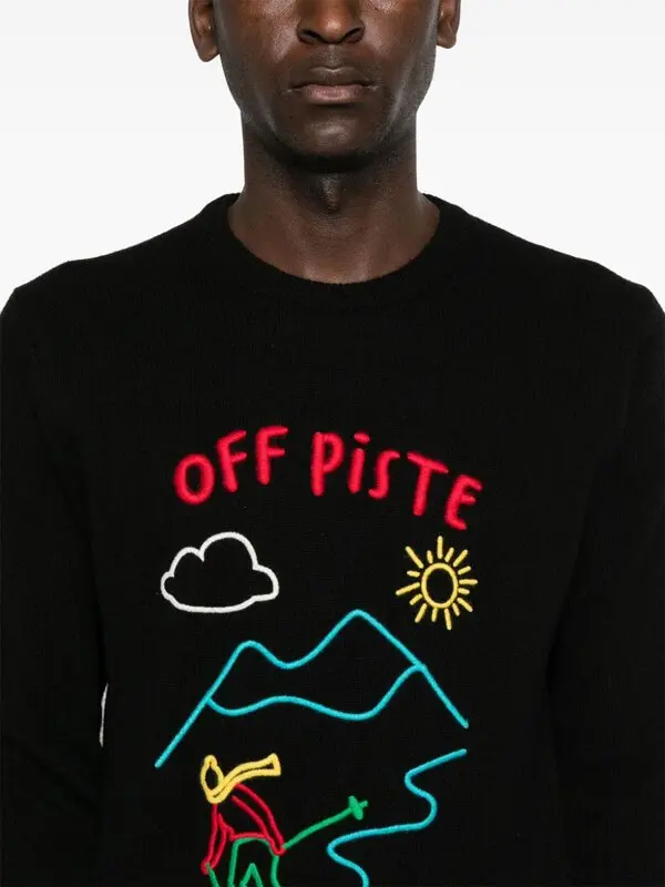 MC2 SAINT BARTH Off Piste Embroidered Crew Neck Sweater