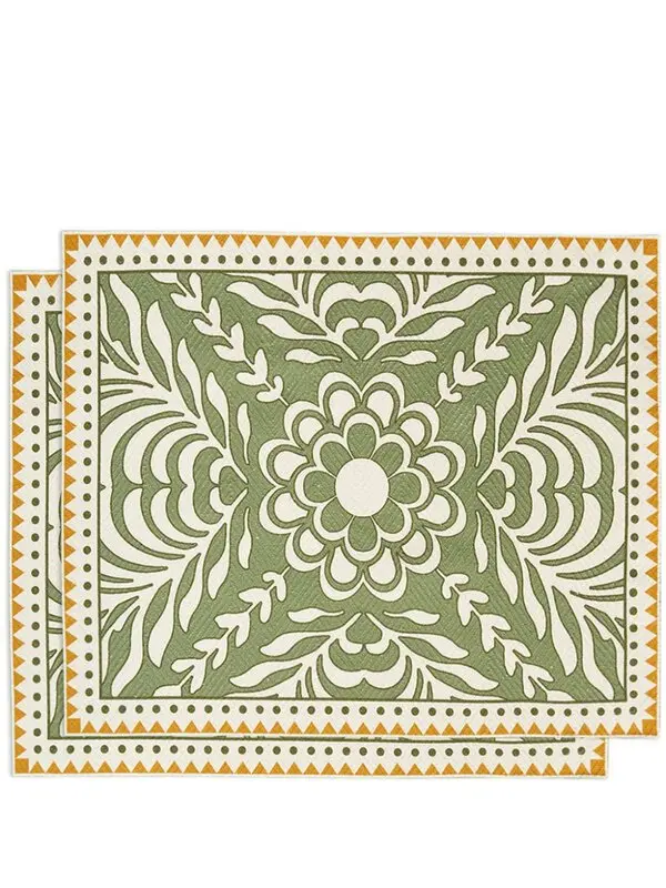 La DoubleJ Herringbone Placemats - Green