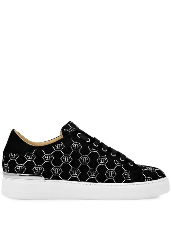 Philipp Plein Rhinestone Monogram Sneakers