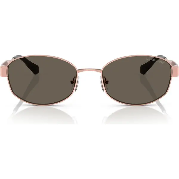 Michael Kors 56mm Oval Sunglasses - Rose Gold