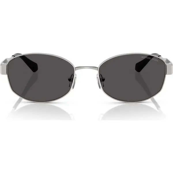 Michael Kors 56mm Oval Sunglasses - Silver