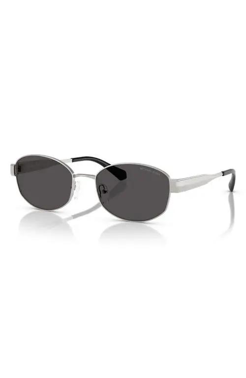 Michael Kors 56mm Oval Sunglasses - Silver