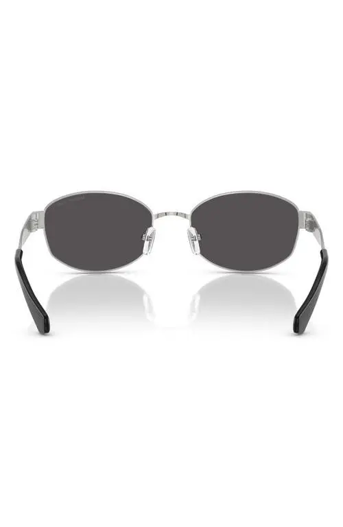 Michael Kors 56mm Oval Sunglasses - Silver