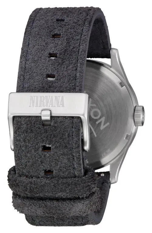 Nixon Nirvana Sentry Leather Strap Watch