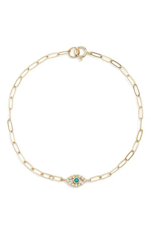 Anzie Cléo Evil Eye Pendant Bracelet - Turquoise/ Aqua