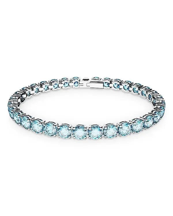 SWAROVSKI Matrix Crystal Tennis Bracelet - Blue/silver