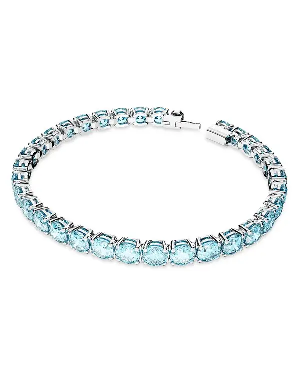 SWAROVSKI Matrix Crystal Tennis Bracelet - Blue/silver