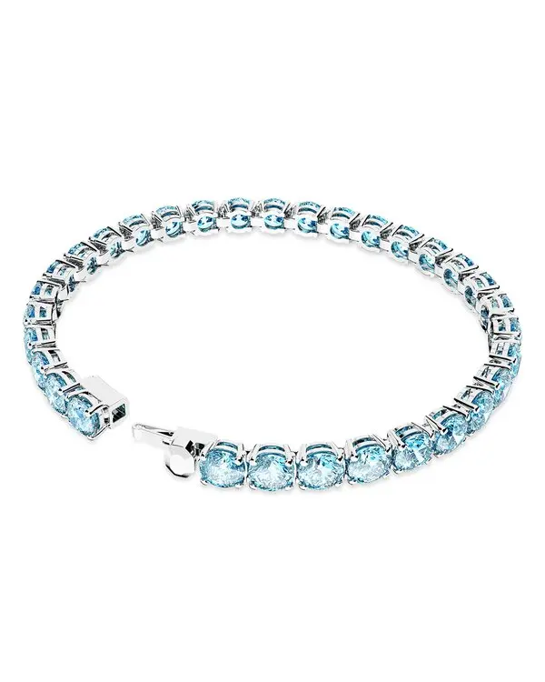 SWAROVSKI Matrix Crystal Tennis Bracelet - Blue/silver
