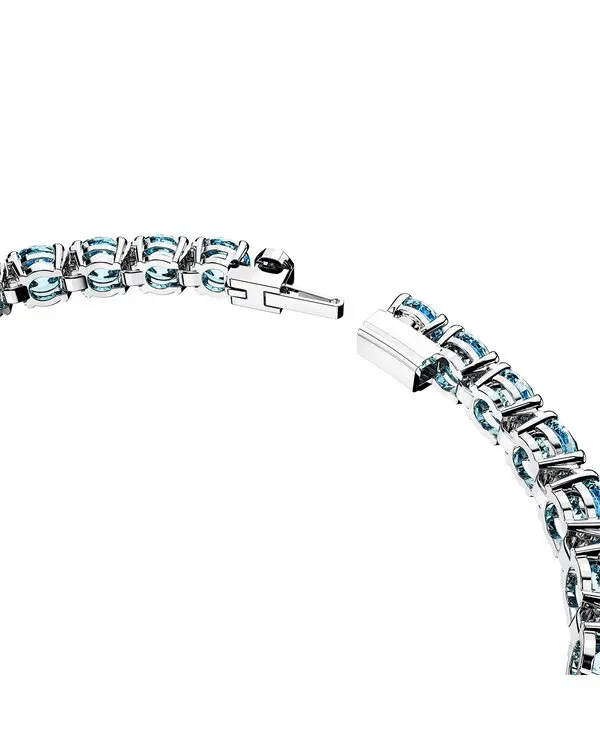 SWAROVSKI Matrix Crystal Tennis Bracelet - Blue/silver