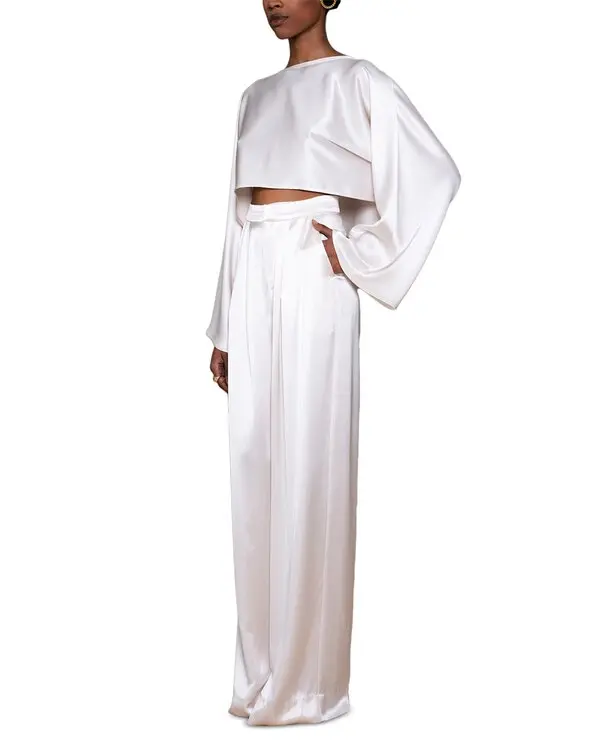 NONCHALANT LABEL Satin Wide Leg Pants