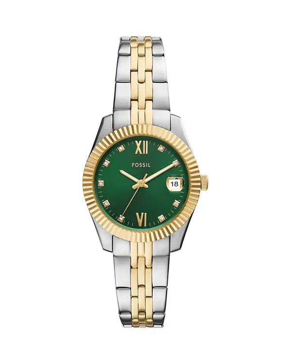 Fossil Scarlette Watch, 32mm - Green/two-tone