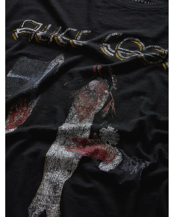 John Varvatos Alice Cooper Graphic Tee - Black