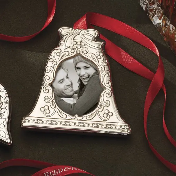 REED & BARTON Bell Figural Frame Sterling Silver Ornament