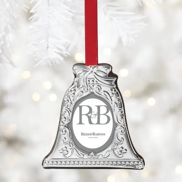 REED & BARTON Bell Figural Frame Sterling Silver Ornament