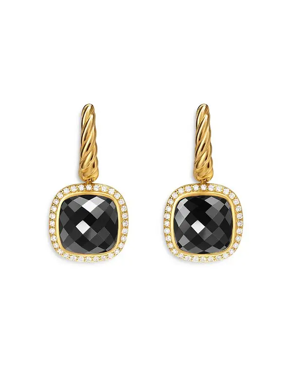 David Yurman Albion Drop Earrings - Black Onyx/gold