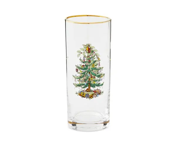 SPODE Christmas Tree Highball Glass, Set Of 4