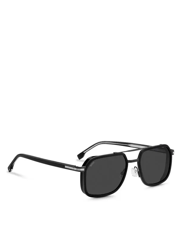 Hugo Boss Rectangle Sunglasses, 55mm
