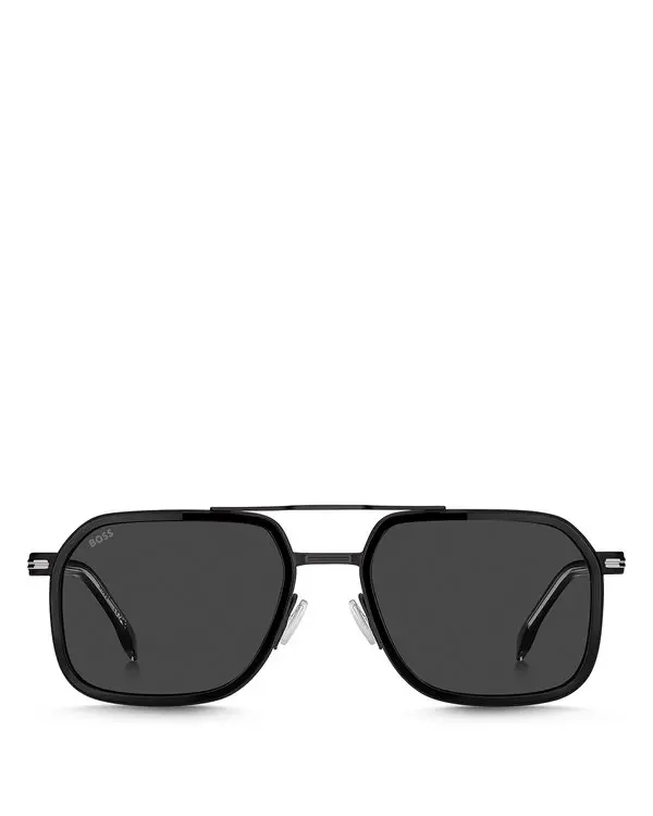 Hugo Boss Rectangle Sunglasses, 55mm