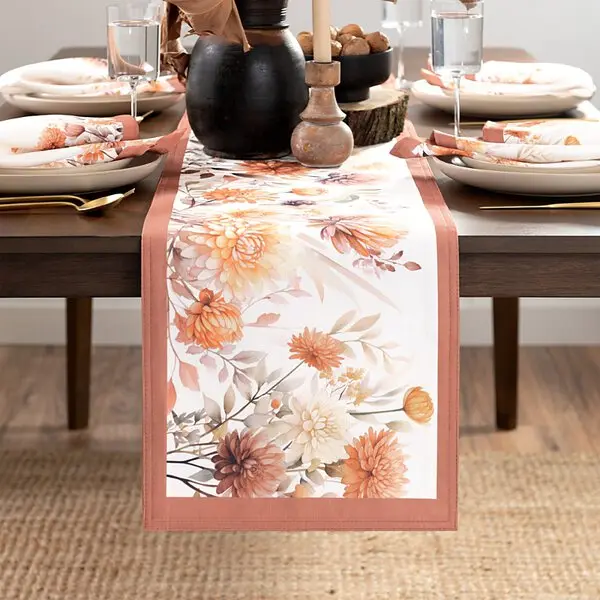 ELRENE HOME FASHIONS Autumn Blooms Table Runner - Multi