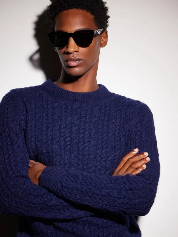 Dior B23 S1i Geometric Acetate Sunglasses - Black