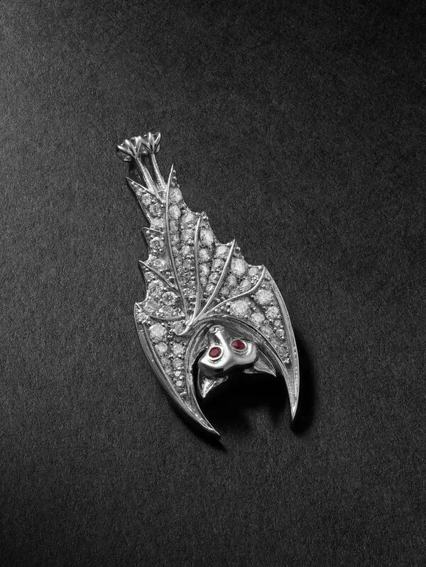ALEX MOSS Cave Dweller Bat Pendant - Silver