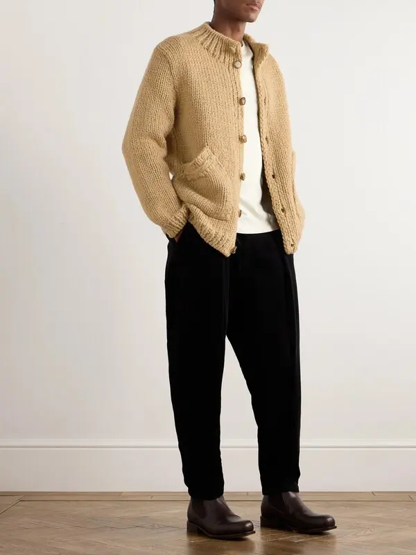 FEDERICO CURRADI Ribbed Wool Cardigan