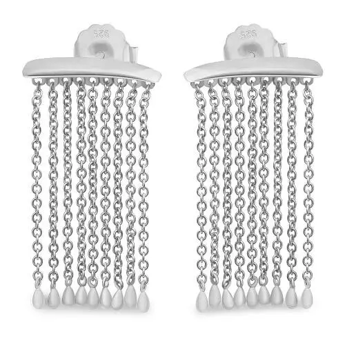 LUCY QUARTERMAINE Waterfall Rain Earrings - Sterling Silver