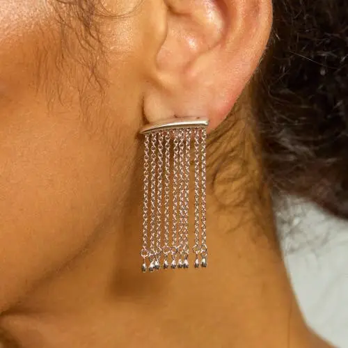 LUCY QUARTERMAINE Waterfall Rain Earrings - Sterling Silver