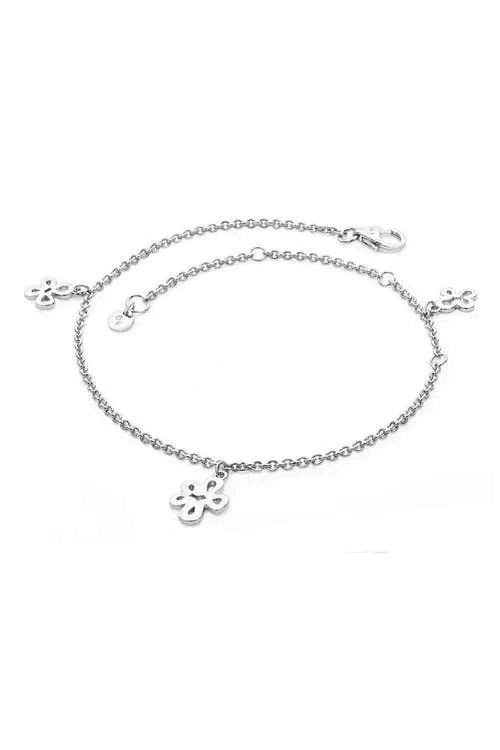 LUCY QUARTERMAINE Splash Charm Anklet - Sterling Silver