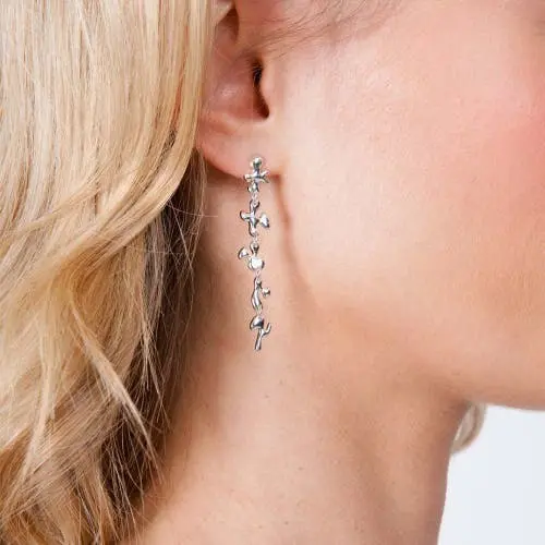 LUCY QUARTERMAINE Splash Drop Earrings - Sterling Silver