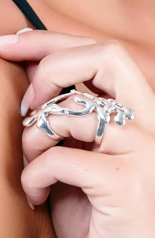 LUCY QUARTERMAINE Splash Armour Ring - Sterling Silver